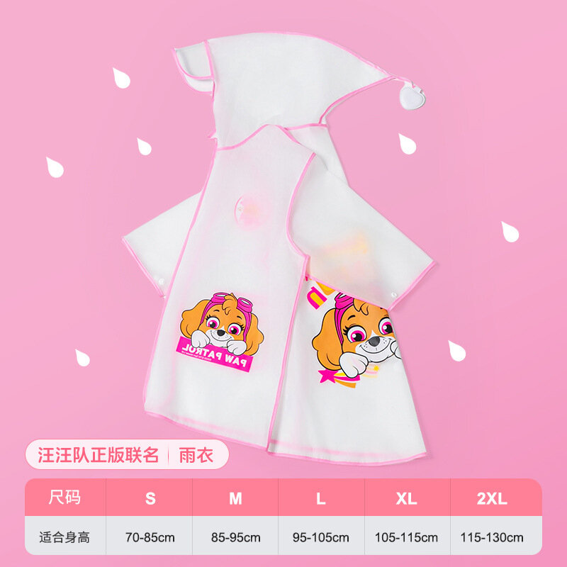 Детский дождевик Paw Patrol для мальчиков и девочек 2025 года, новый водонепроницаемый дождевик для школьников и младенцев в детском саду