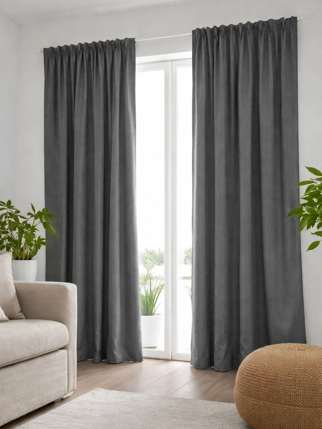 Шторы блэкаут в спальню и для гостиной 145х250 см, Тассель/MAJGULL, Feresa Hygge, аналог Икеа
