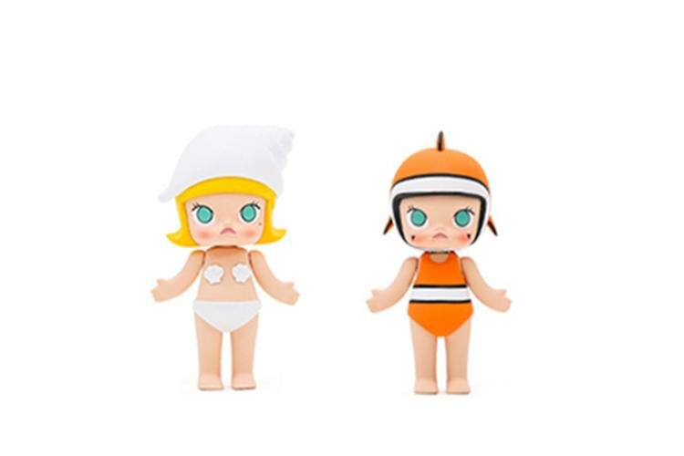 POP MART Полный набор Mystery Boxes Молли Океанская коллекция, Confirmed-Shells & Clownfish (Open)