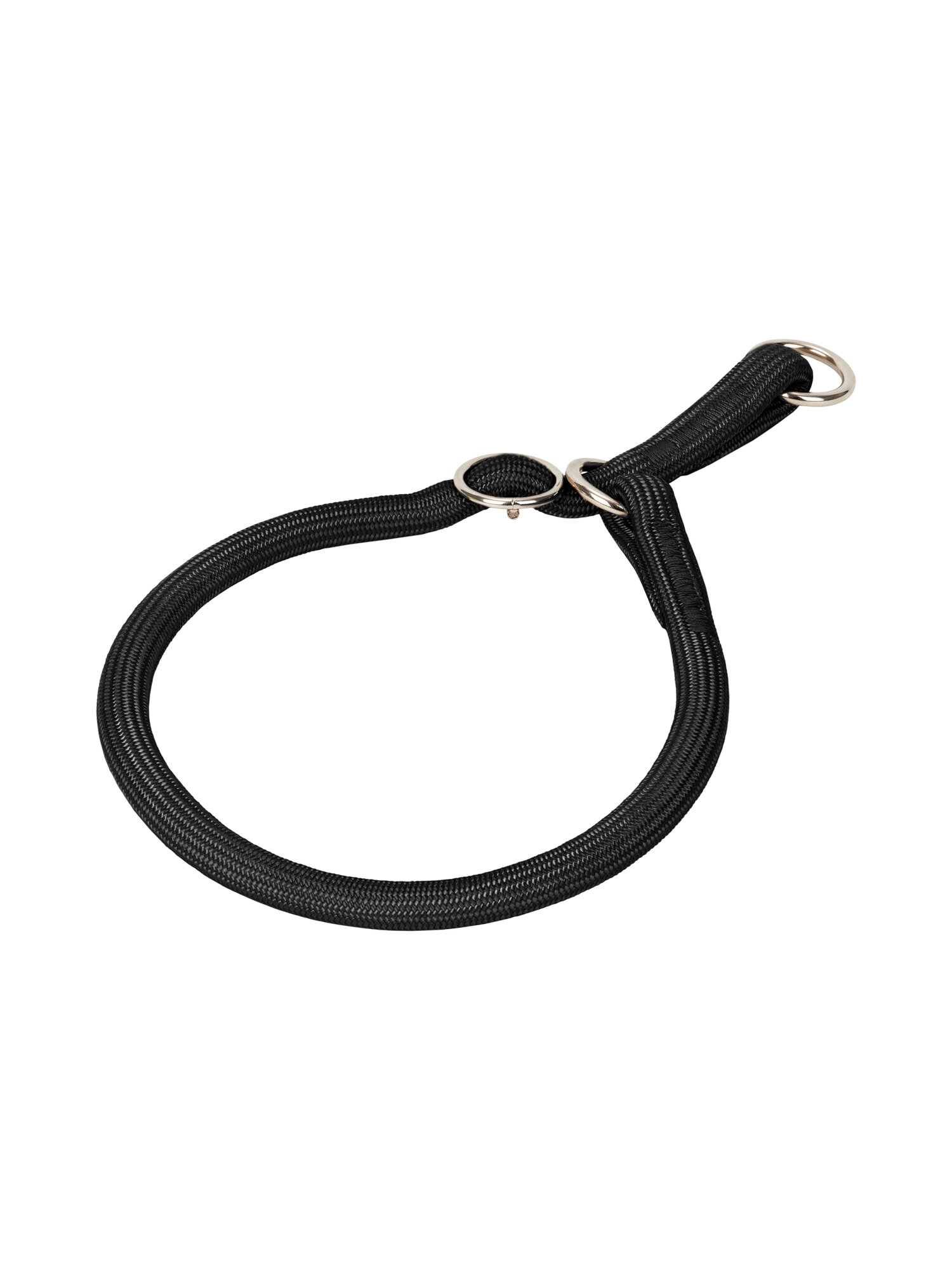 Ошейник-удавка для собак ZooOne с 2-я кольцами круглый 13 мм*60 см (чёрный) 76-2175