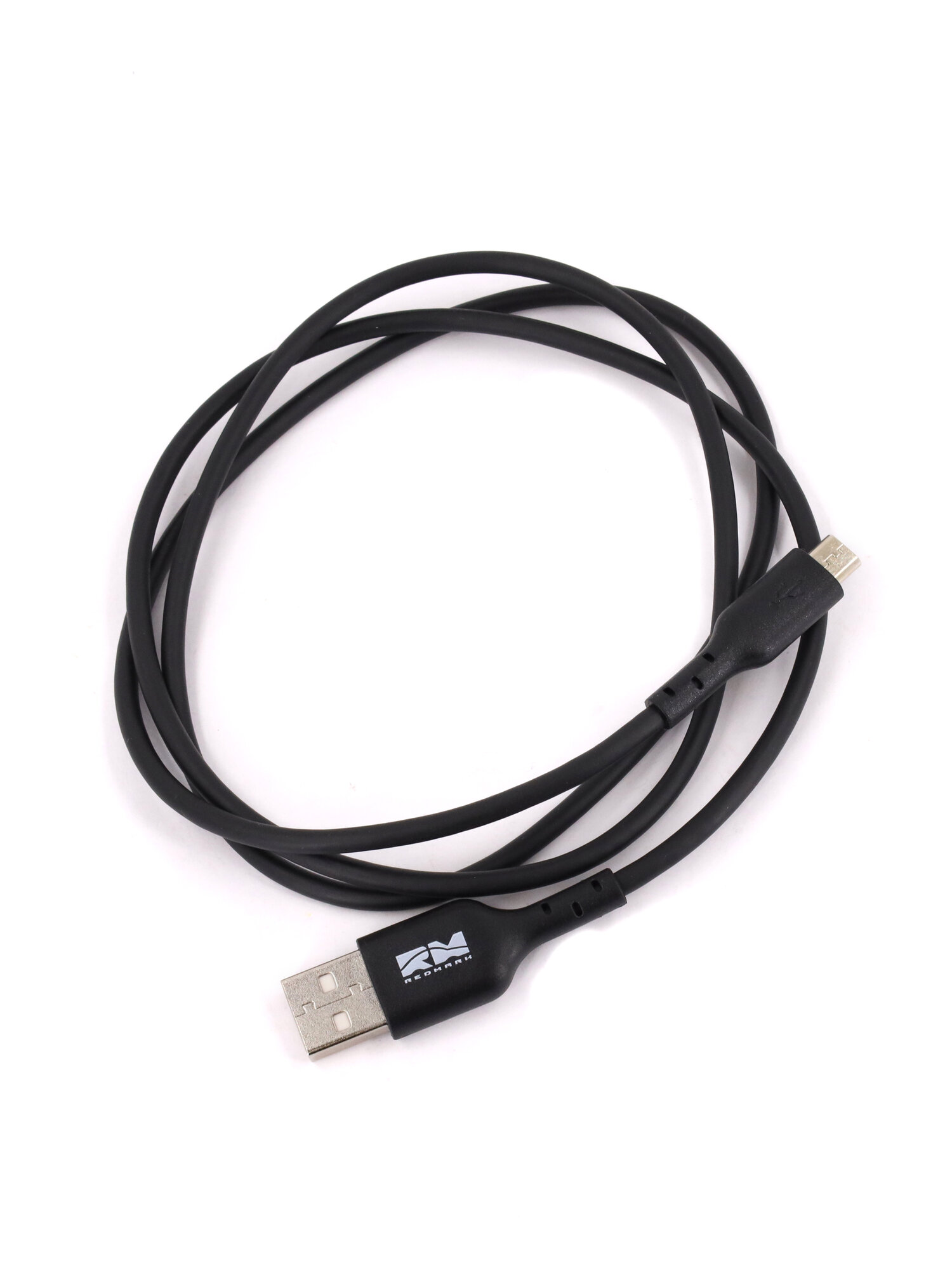 Кабель REDMARK micro USB 2.0, длина 1 метр, ПВХ, черный цвет — фото 1