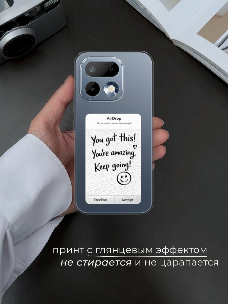 Силиконовый чехол на Realme 16 Pro / Реалме 16 Про с принтом You're amazing — фото 1