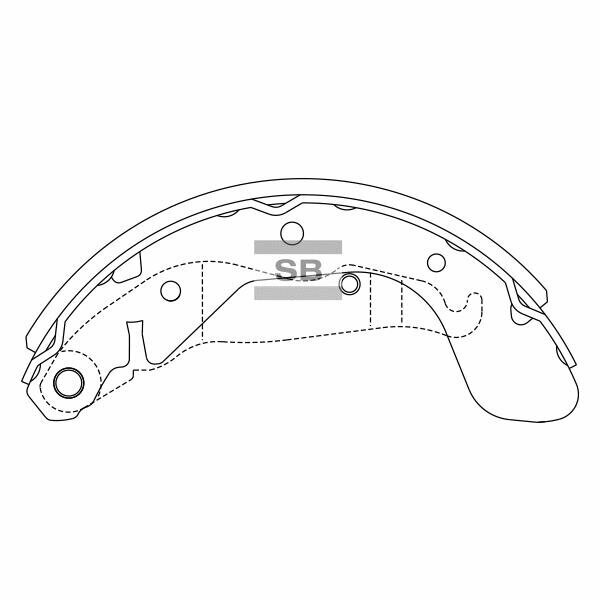 Колодки тормозные барабанные задние SANGSIN SA152 Opel Kadett E, Vectra A, Astra F, G Daewoo Nubira, Lanos, Nexia