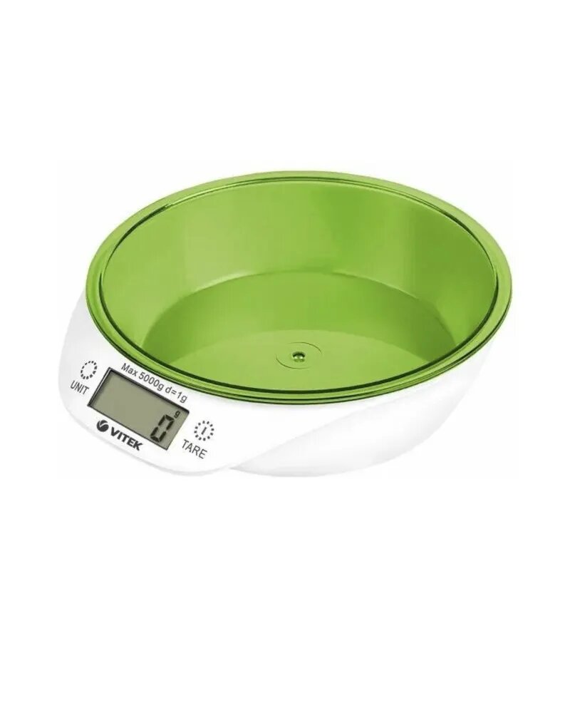 Электронные кухонные весы Vitek VT-2400, белый, с чашей, макс. 5 кг