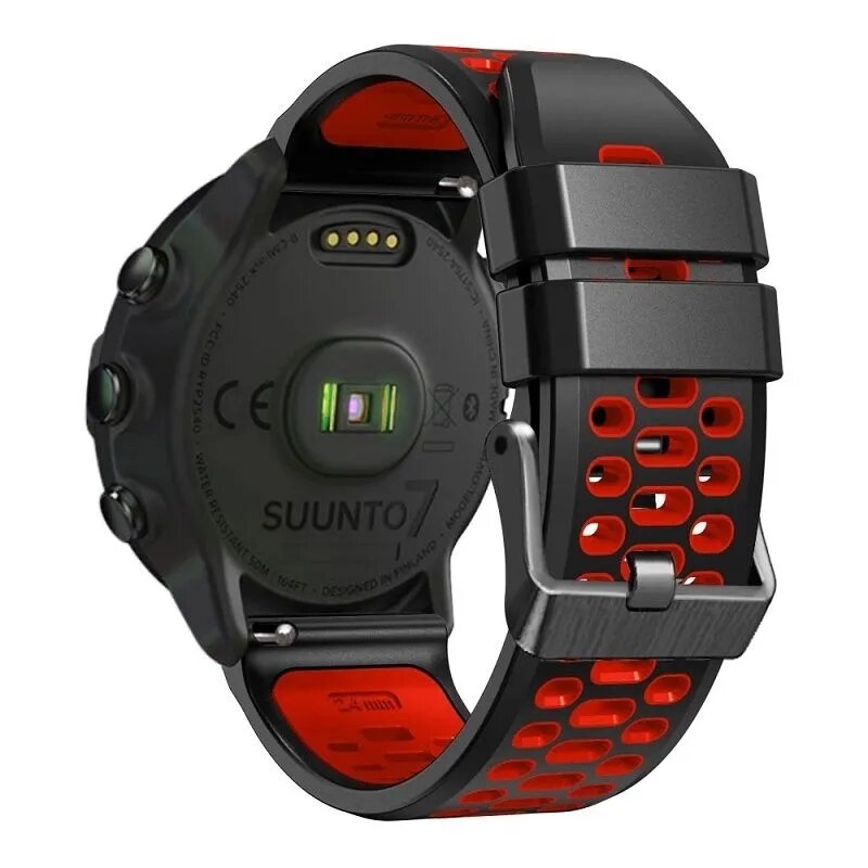 Силиконовый ремешок диаметром 24 мм для спортивных наручных часов Suunto 9 Baro 7 D5 Spartan Sport HR Smart Watch Band Дышащий браслет