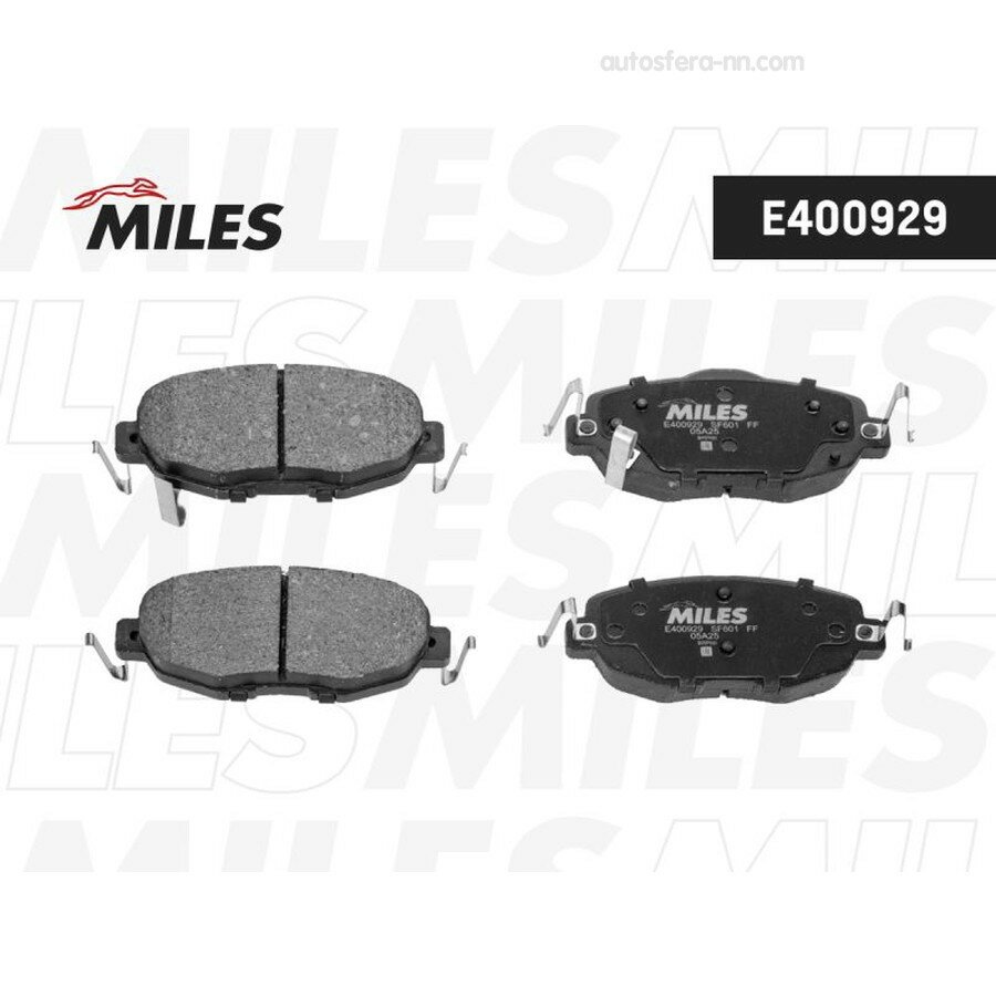 MILES E400929 Колодки тормозные дисковые передние