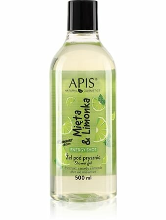 Средство для душа Apis Natural Cosmetics Energy Shot Mint & Lime, 500 мл