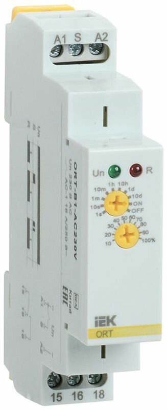 Реле задержки выключения ORT 1 контакт 230В AC IEK ORT-B1-AC230V