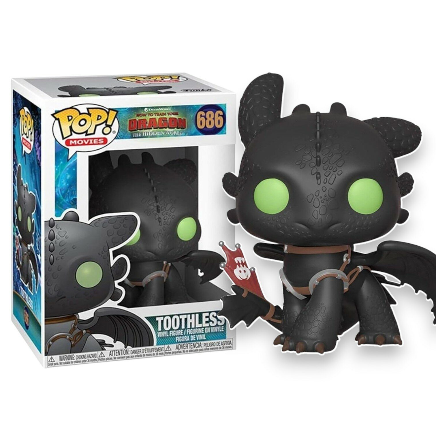 Фигурка Дракон Беззубик "How to Train your Dragon 3 Toothless" от Funko POP! 686