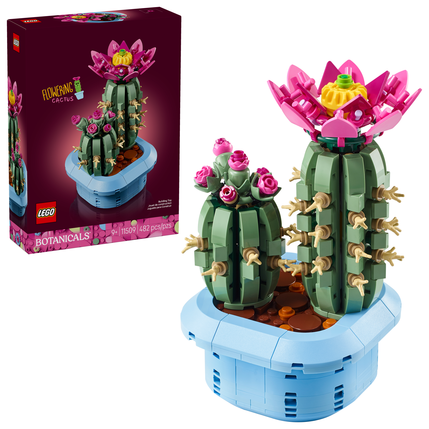 Конструктор LEGO Botanical Цветущий кактус 11509, 482 детали, от 9 лет