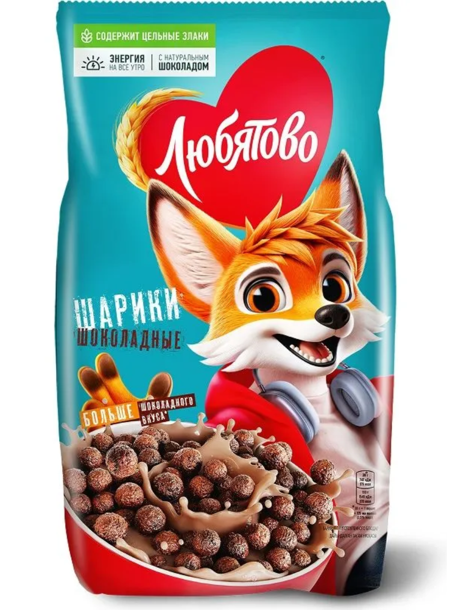 Готовый завтрак Любятово шарики шоколадные, 500 г