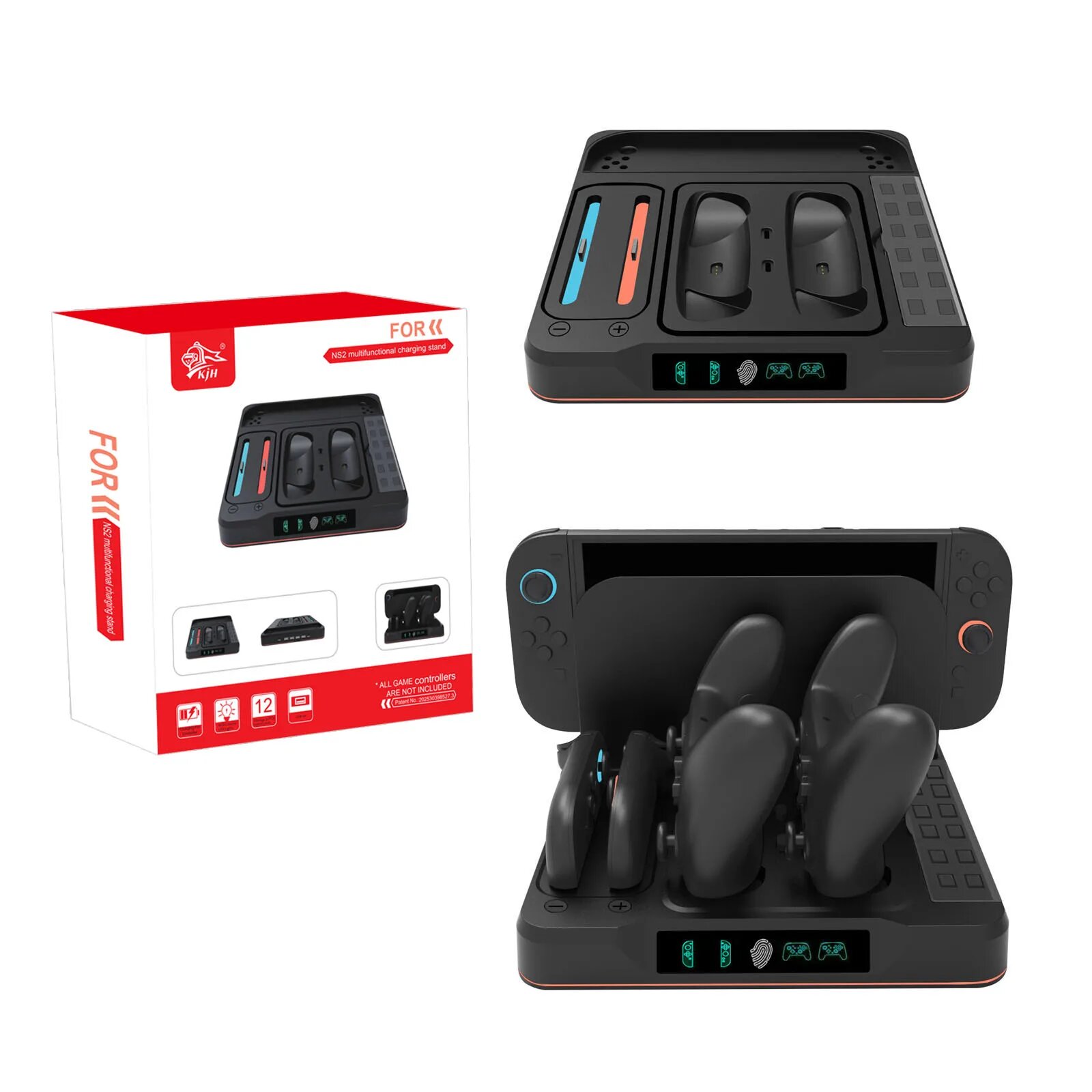 Зарядная док-станция для контроллера Switch 2 Pro с RGB-подсветкой для основания консоли Switch 2 Pro