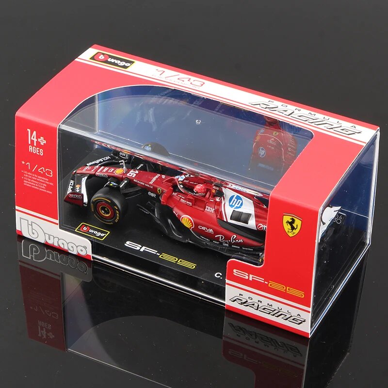 Burago Ferrari F1 2025, красный, 1:43, LEC-16