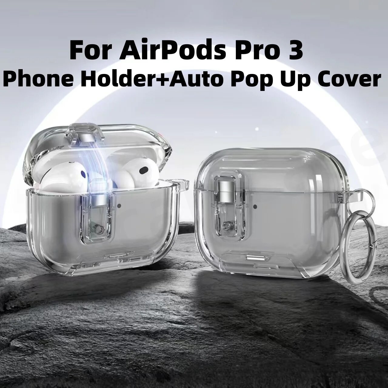 Чехол AirPods Pro 3 Fancan, Clear Black