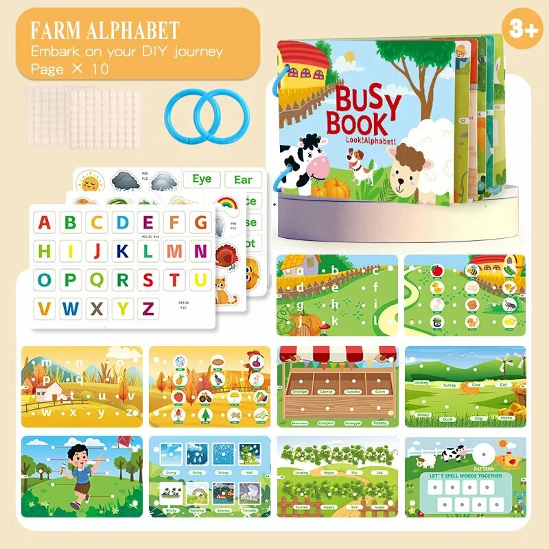 Развивающая книжка-игрушка Farm Alphabet, 3+