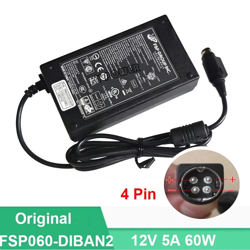 Оригинальный адаптер питания EKAWI FSP 60W FSP060-DIBAN2 12В 5А 4-контактный without plug