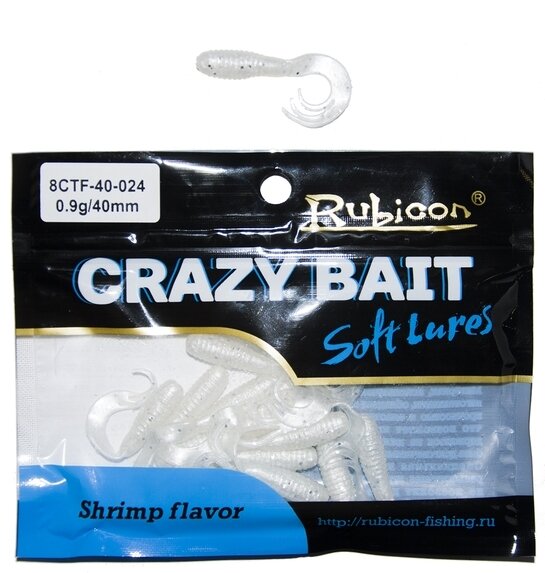 Съедобная силиконовая приманка RUBICON Crazy Bait CTF 0.9g, 40mm, цвет 024