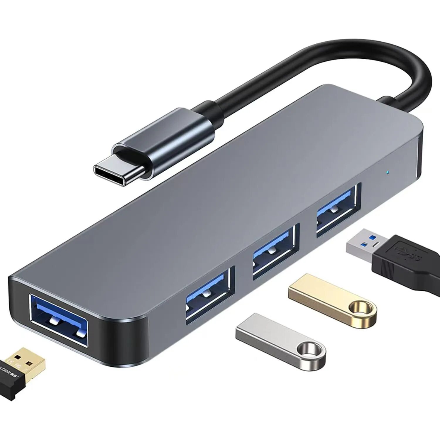Док-станция Thunderbolt 3 USB-C С Картридером TF/SD И Адаптером 3.5 Мм Для MacBook Air M1, iPad Pro — USB-C Хаб С 8 Портами