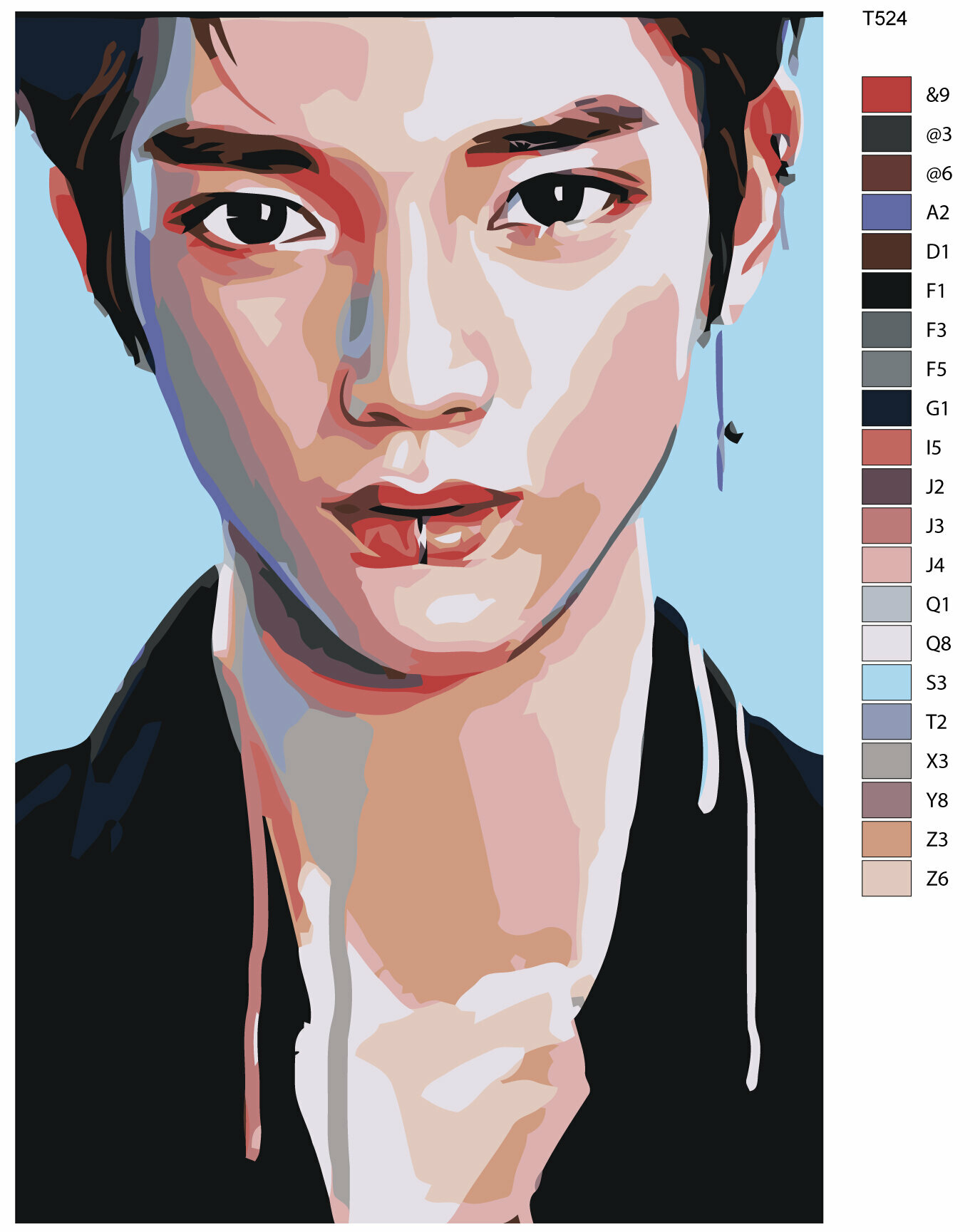 Картина по номерам T524 "Ли Тэён (Lee Taeyong), участник группы NCT" 70x110
