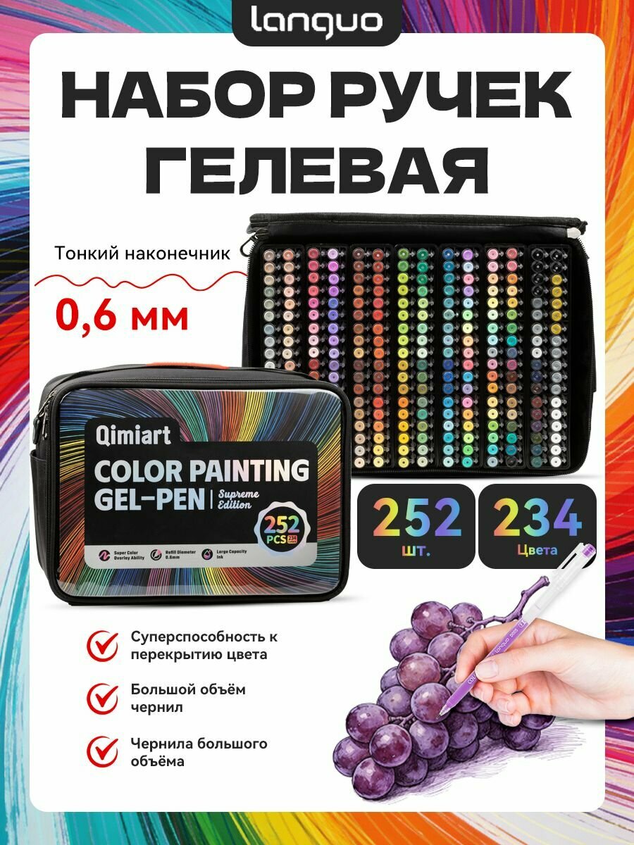 Languo Набор ручек Гелевая, 252 шт.