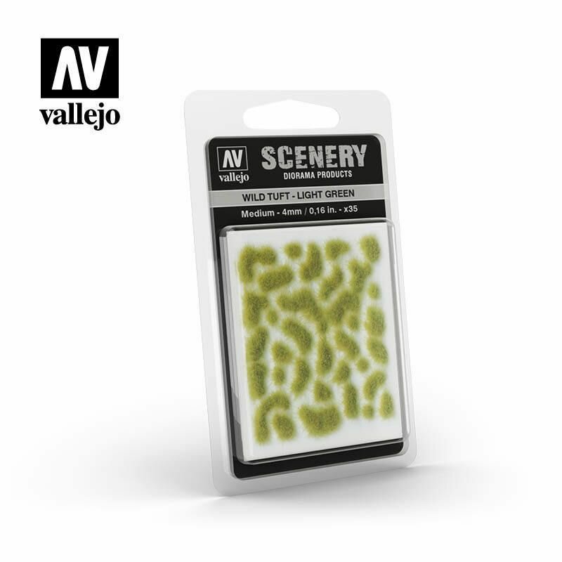 Материал для оформления подставок миниатюр Vallejo Wild Tuft - Light Green