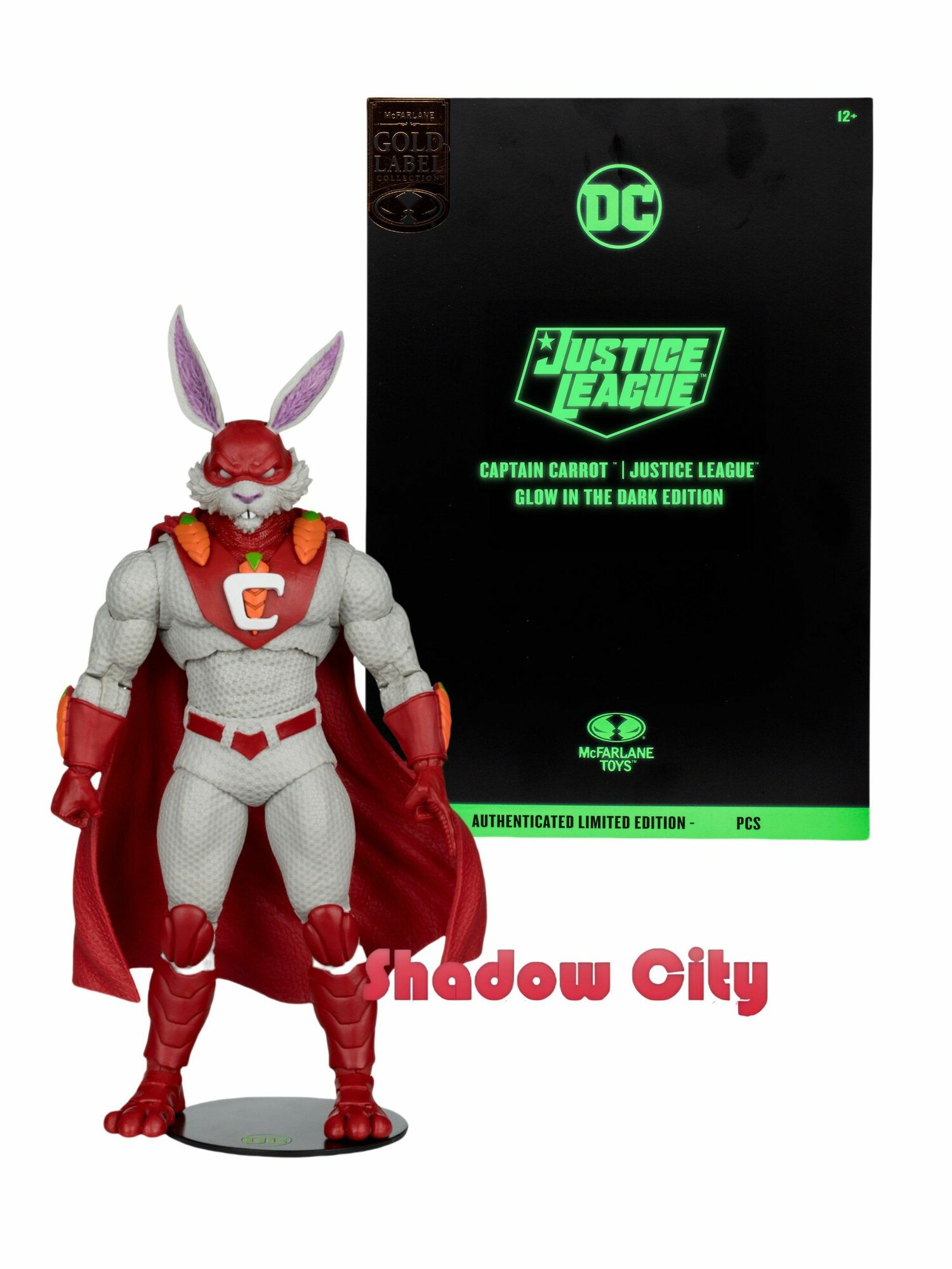 Эксклюзивная фигурка Captain Carrot от McFarlane, коллекционная модель Justice League Incarnate со свечением