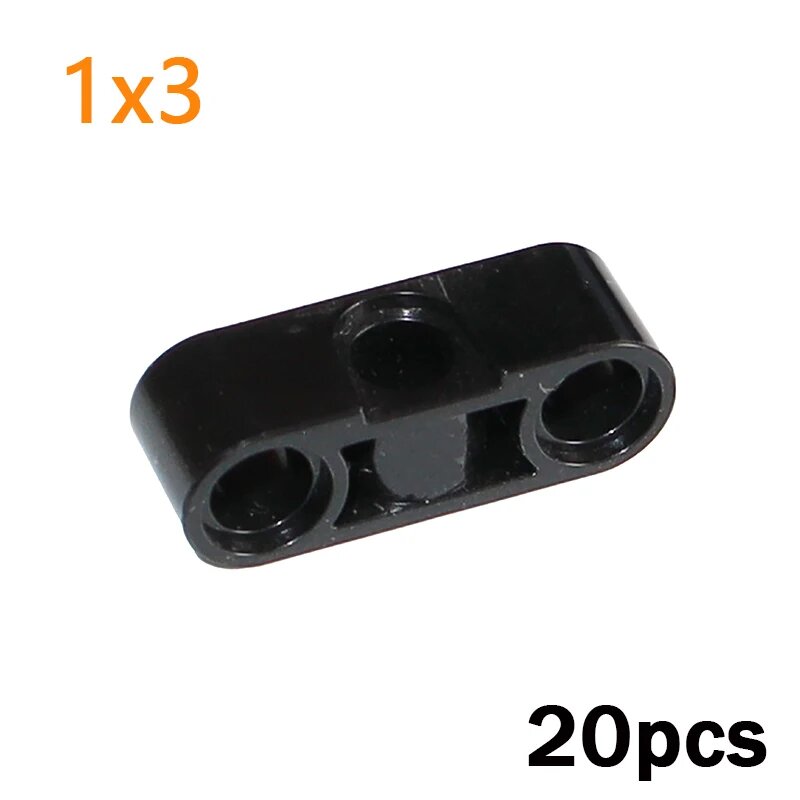 Блочный конструктор Bedi Yumy 1x3 Черный (20шт)