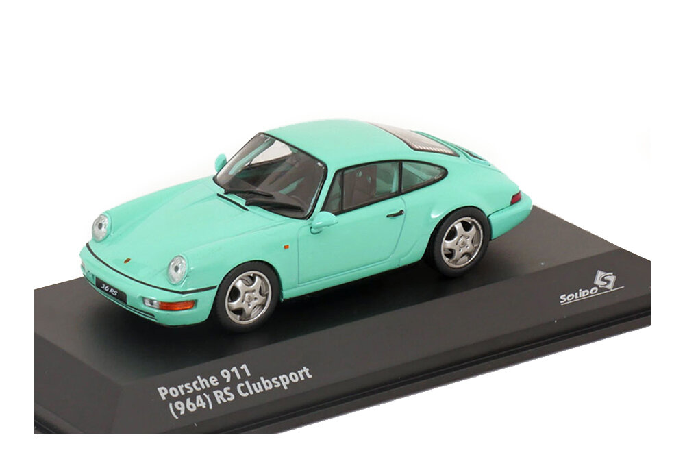 Модель коллекционная SOLIDO Porsche 911 (964) rs clubsport mint-green