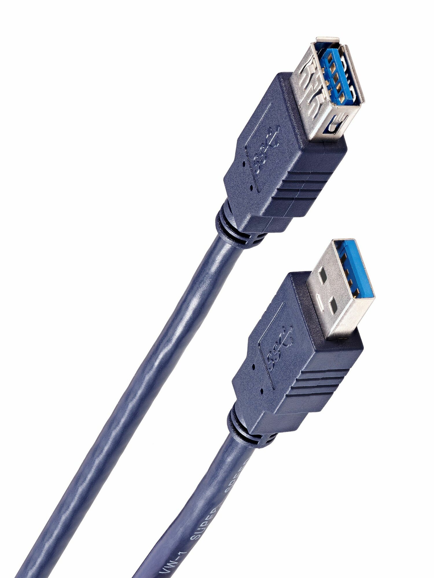 Короткий удлинитель USB 3.0 VCOM 1 метр синий (VUS7065-1M)