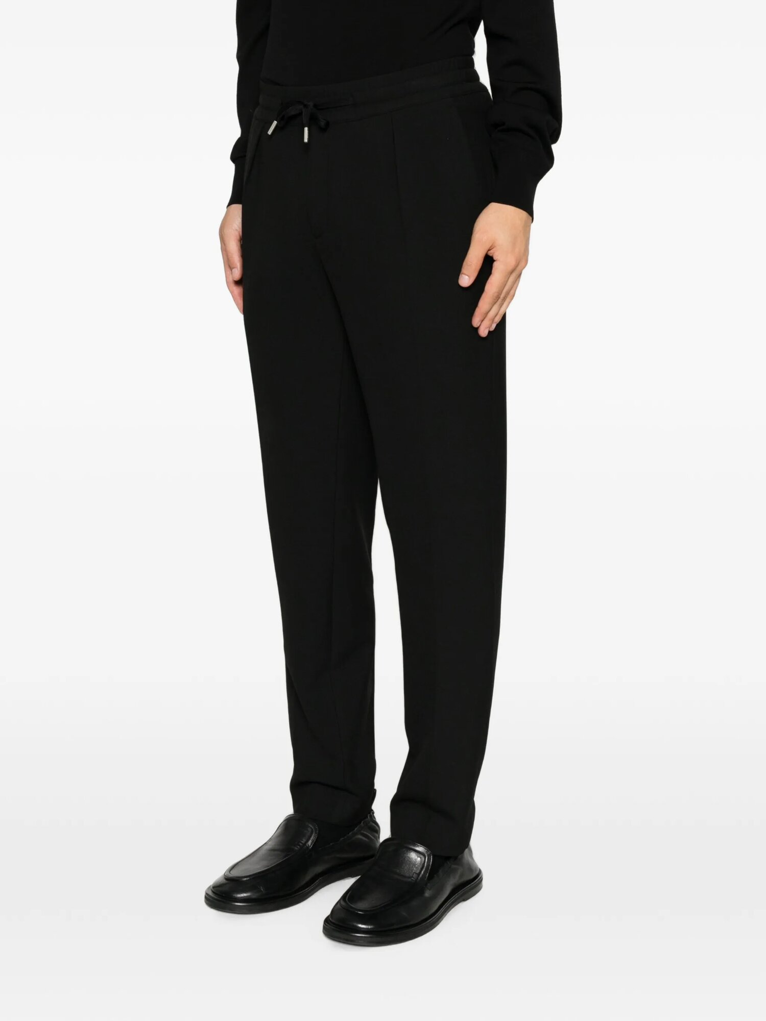 Брюки Sandro Drawstring trousers, размер 38 FR, черный — фото 1