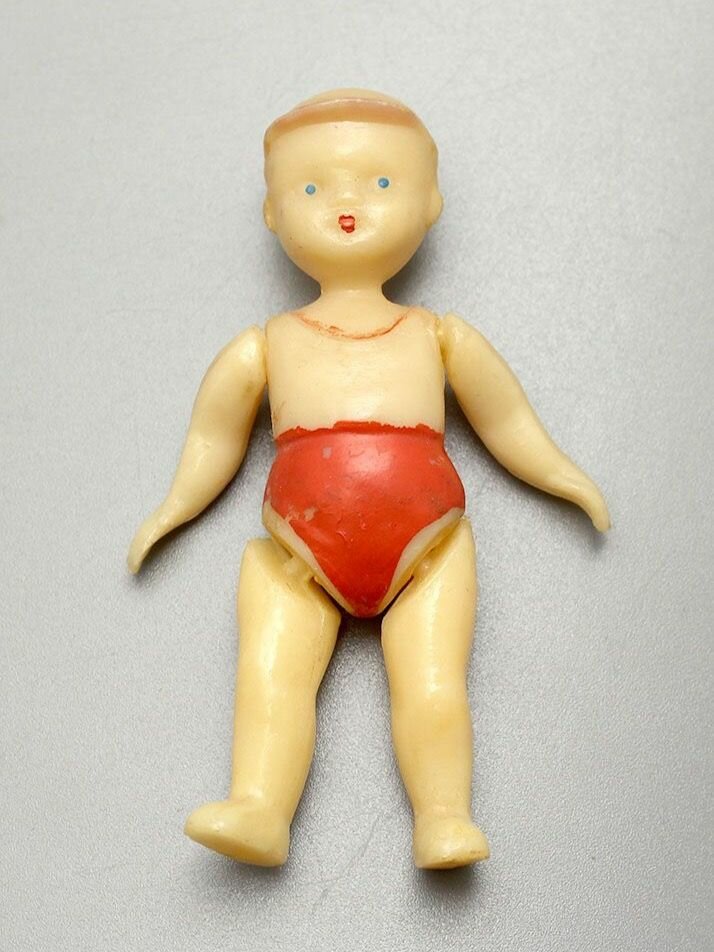 Антикварная детская игрушка "Пупсик", целлулоид, 1970-е гг, СССР