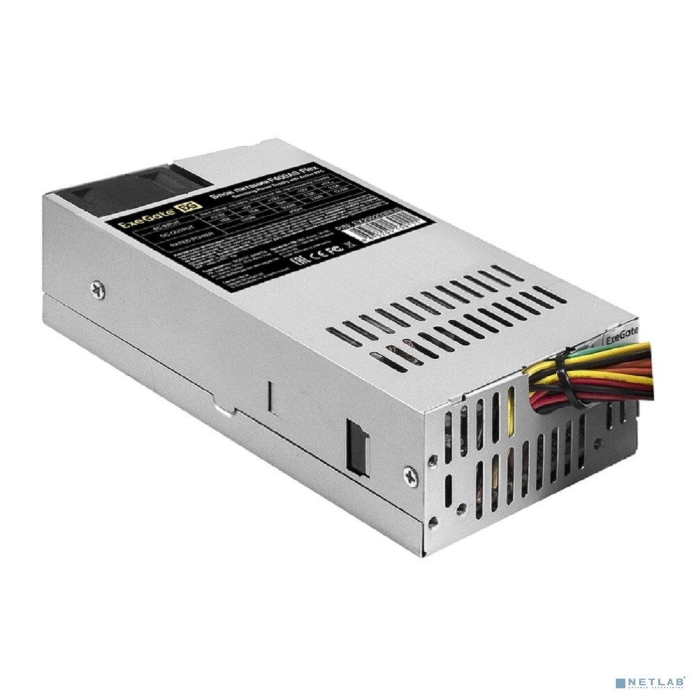 Exegate EX292233RUS Блок питания 400W ExeGate F400AS (Flex ATX, for ITX case, APFC, КПД 80% (80 PLUS), 4cm fan, 24pin, 4pin, 3xSATA, 2xIDE)
