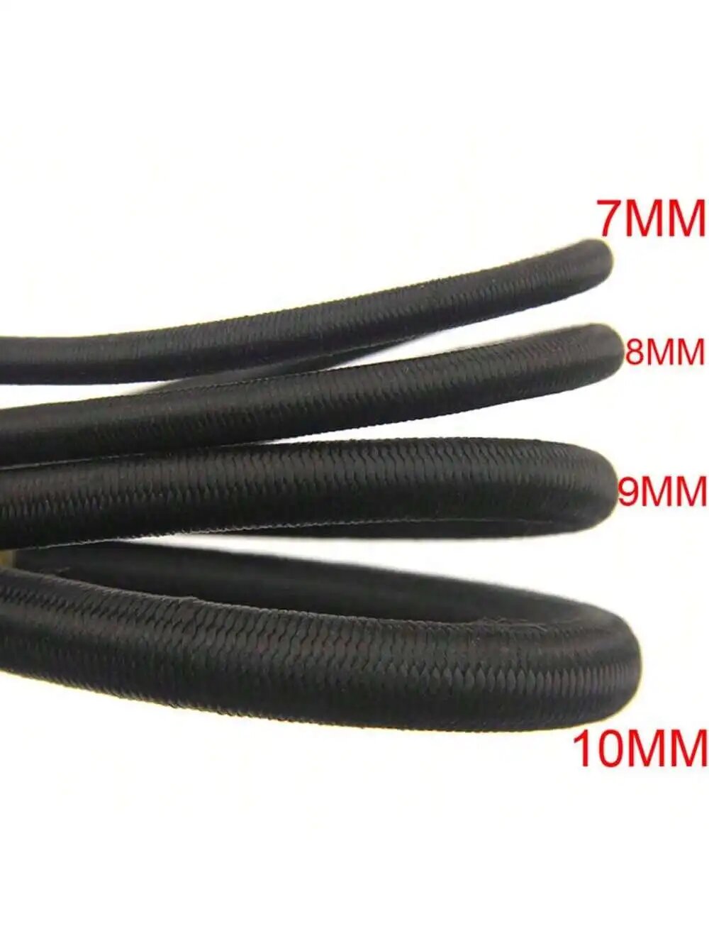 Эластичный шнур для рукоделия Black Polyester 2-10 мм 5 м 10mmx5Meters