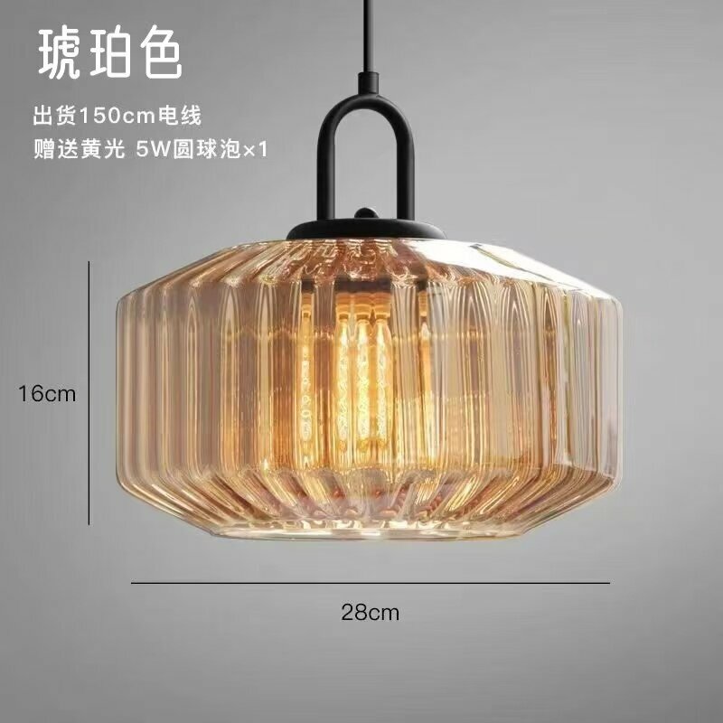 Ronaldo lighting Люстра, Стекло, премиум, барная стойка, столовая, спальня, 28*16 см, тёплый свет, 5 Вт, янтарный