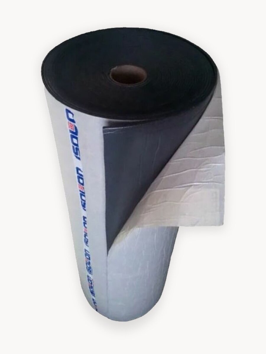 Шумоизоляция Изолон ISOLON TAPE8, 10м², толщина 8мм, самоклеящийся, черный