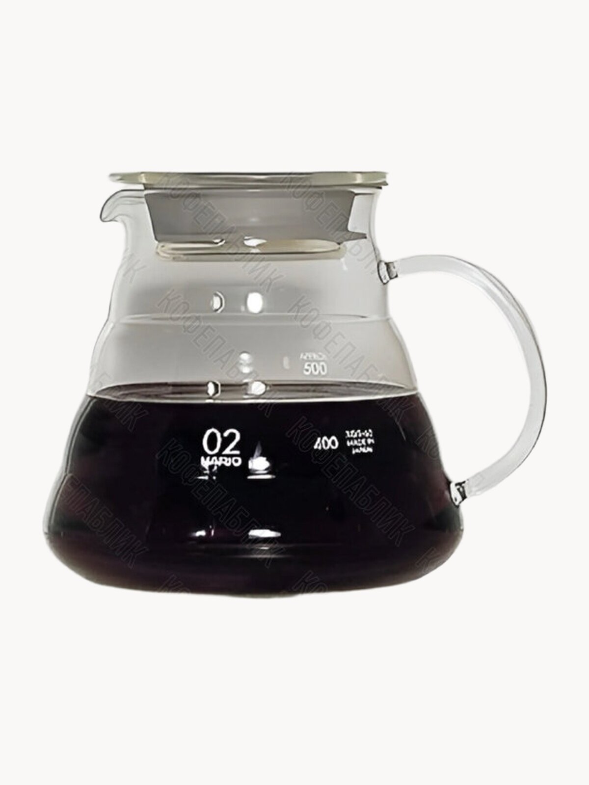 Сервер для кофе HARIO V60 Range Server XGS-80TB 800 мл - стеклянный сервер для пуровера и V60