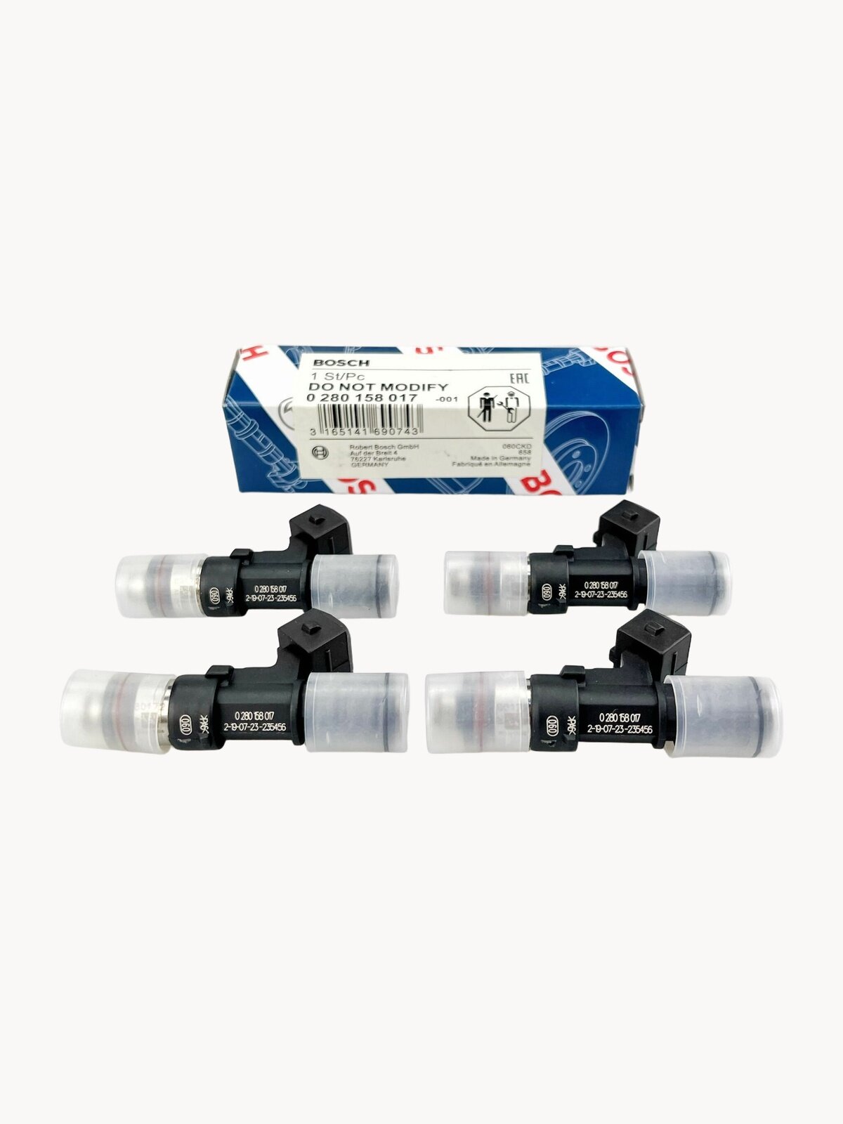 Комплект форсунок топливных ВАЗ 2110-2112, 2113-2115, 2170, 1117-1119, 2190 2123 Приора, Калина 1.6л 8кл. Bosch 4шт