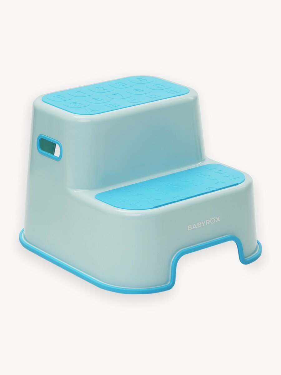 Стульчик-подставка для ног BABYROX, до 100кг, нескользящий, голубой