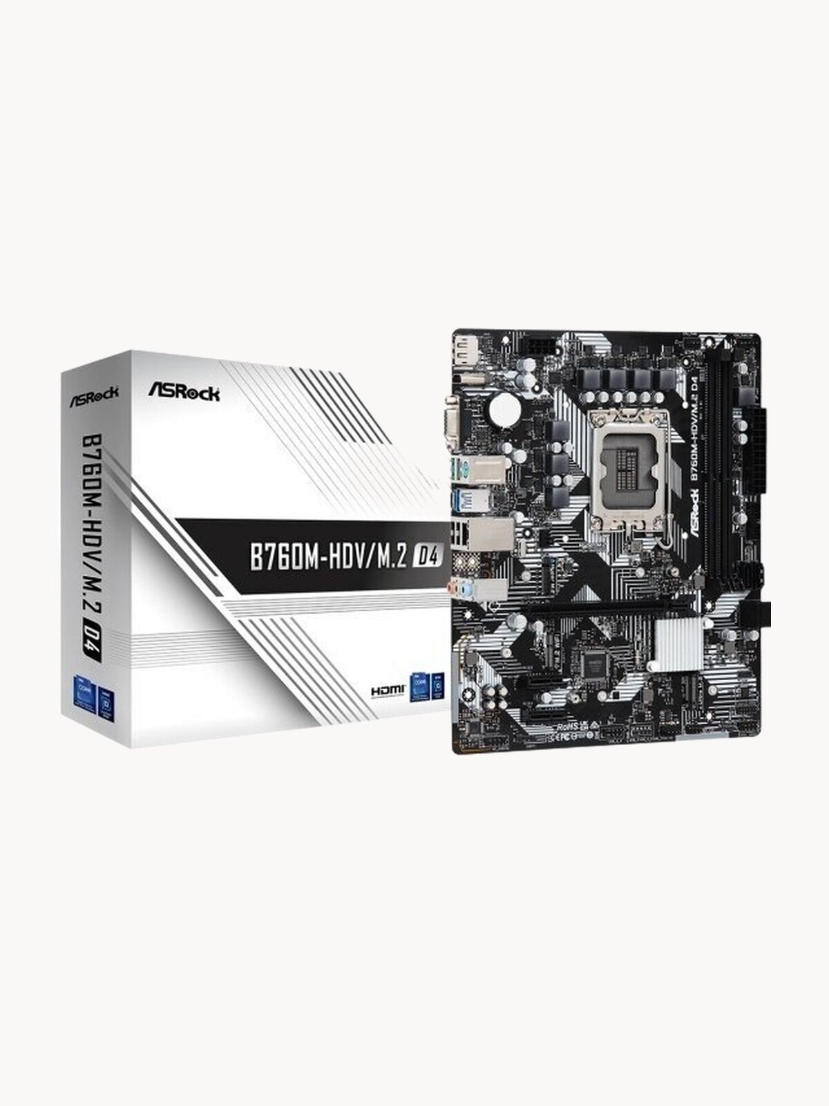 Материнская плата Asrock B760M-HDV/M.2 D4 (LGA1700, mATX)