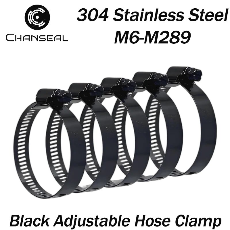 Регулируемые хомуты из нержавеющей стали M6-M289 155-178-12mmx1pcs