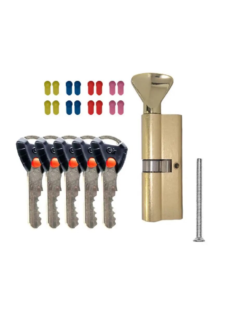 Цилиндровый механизм ключ-вертушка, длина 80 мм E-120(80)