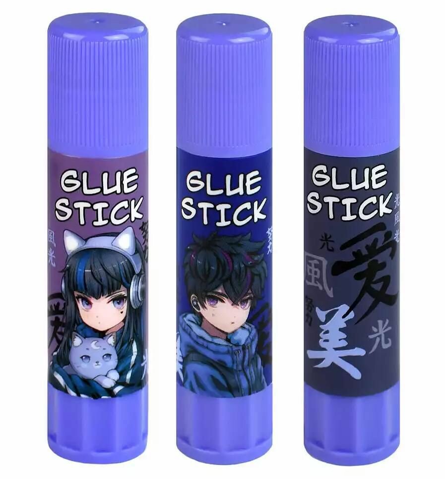 Клей-карандаш Феникс Плюс Кибер аниме, с цветным индикатором, 8 г