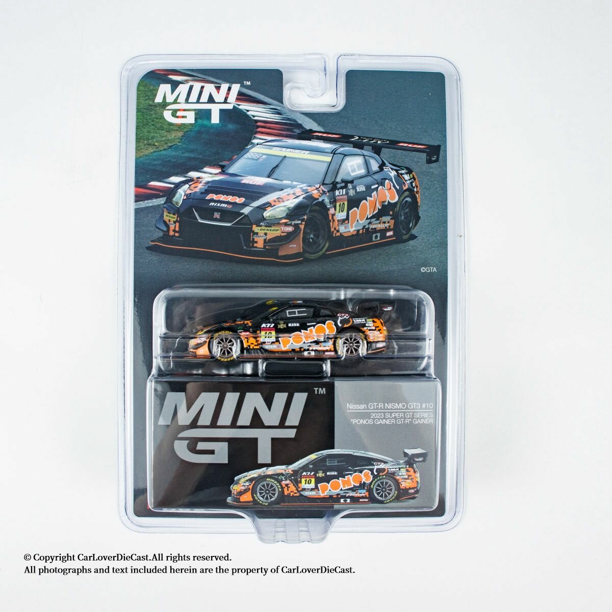 MINI GT x Majorette, литая коллекционная машинка 1:64(860-Nissan GTR NISMO GT3 #10)
