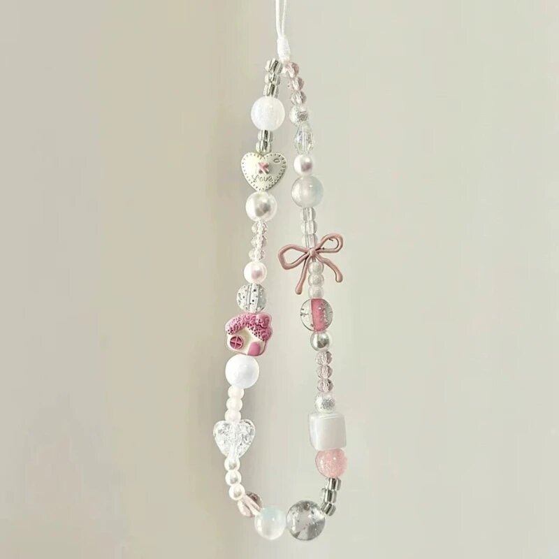 Милая милая цепочка для мобильного телефона с жемчугом, подвеска для камеры CCD и чехол для телефона, подвесной ремешок «сделай сам», милый брелок для ключей, ремешки для девочек