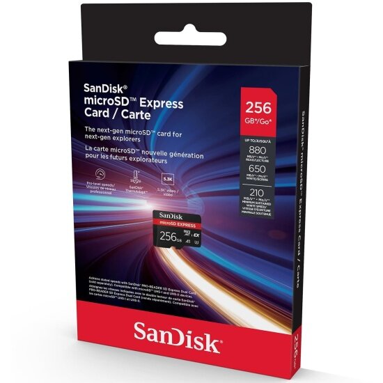 Карта памяти Sandisk microSDXC 256Gb Express UHS-I U3 A1 (880/480 MB/s)