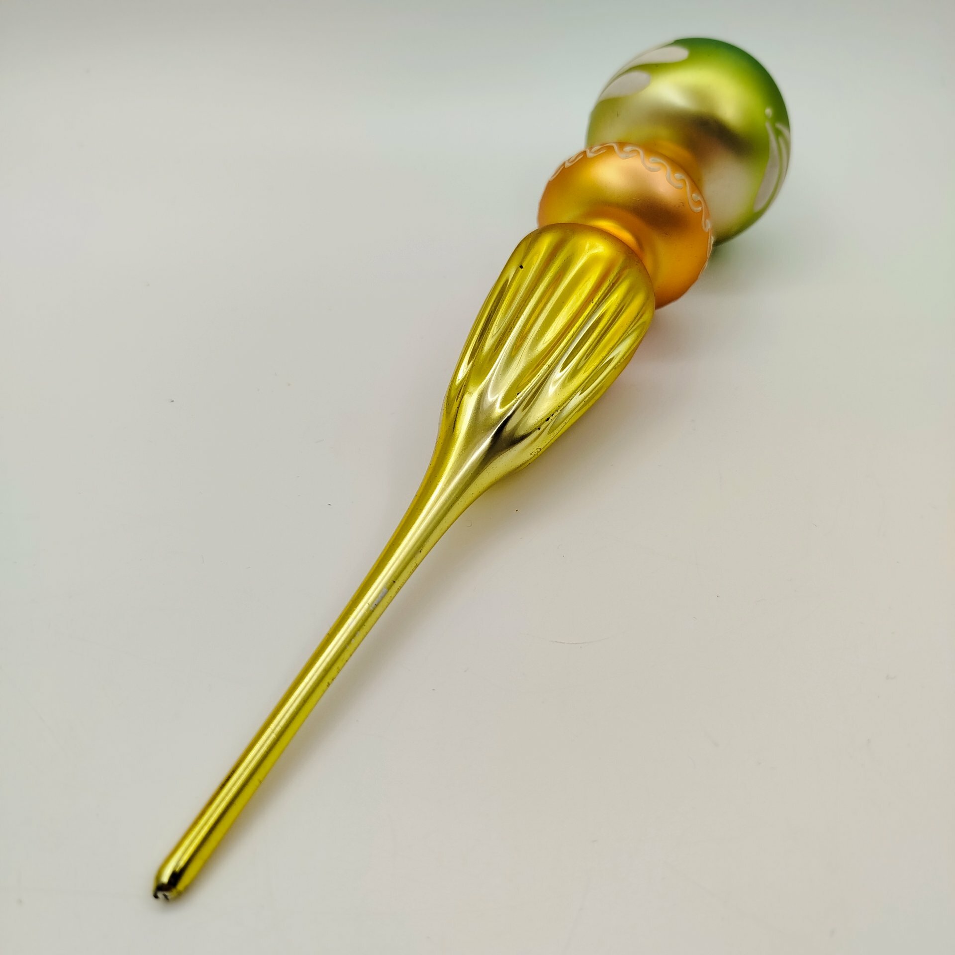 Игрушка елочная "Пика" (навершие/наконечник на елку), стекло, роспись, СССР