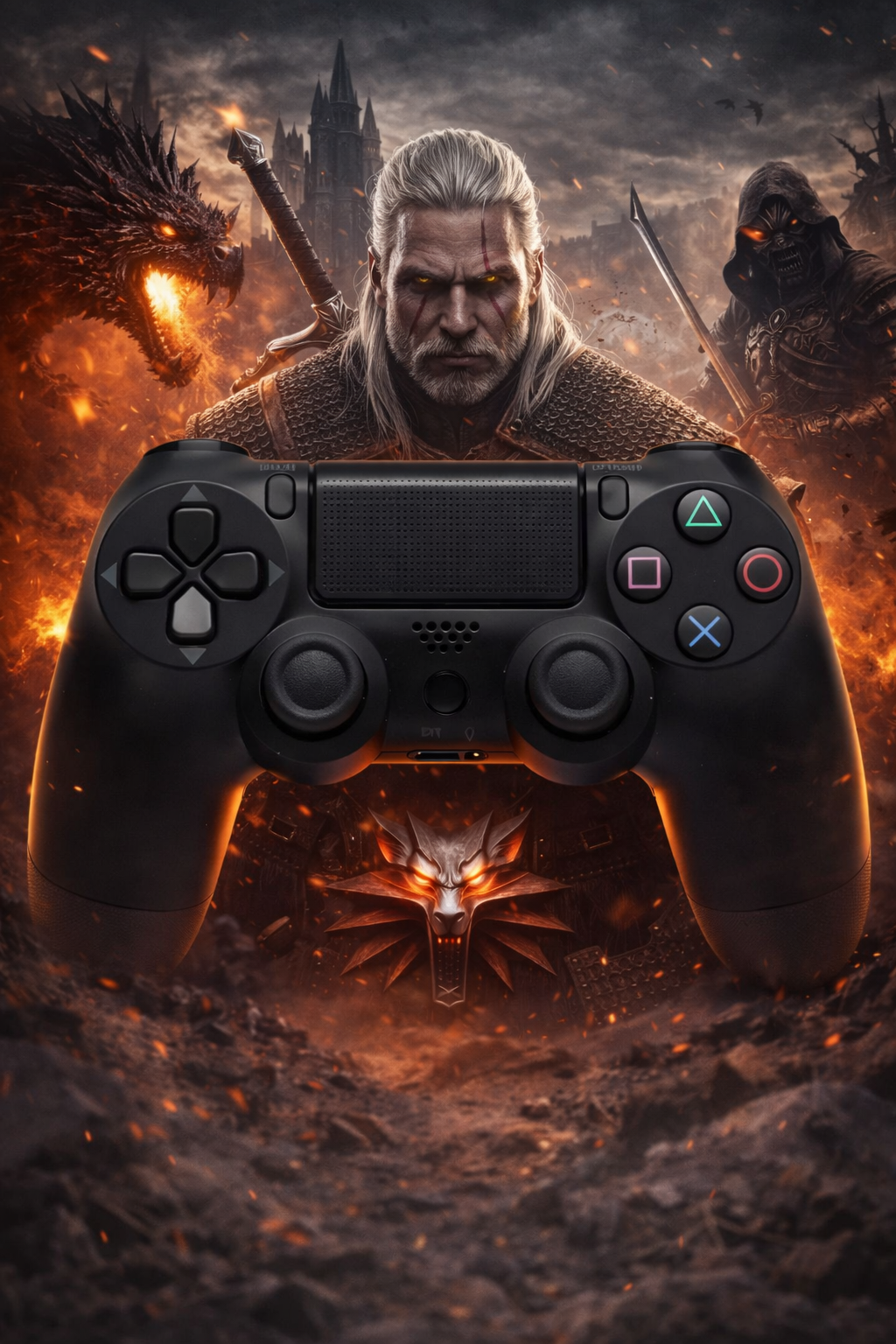 Геймпад джойстик для PS4, телефона и ПК, беспроводной, сенсорный пад