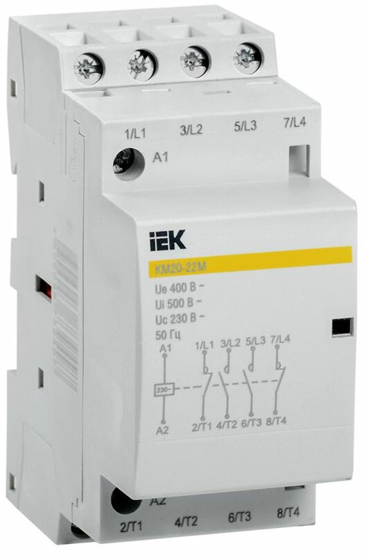 Контактор модульный КМ20-22М AC KARAT IEK MKK11-20-22