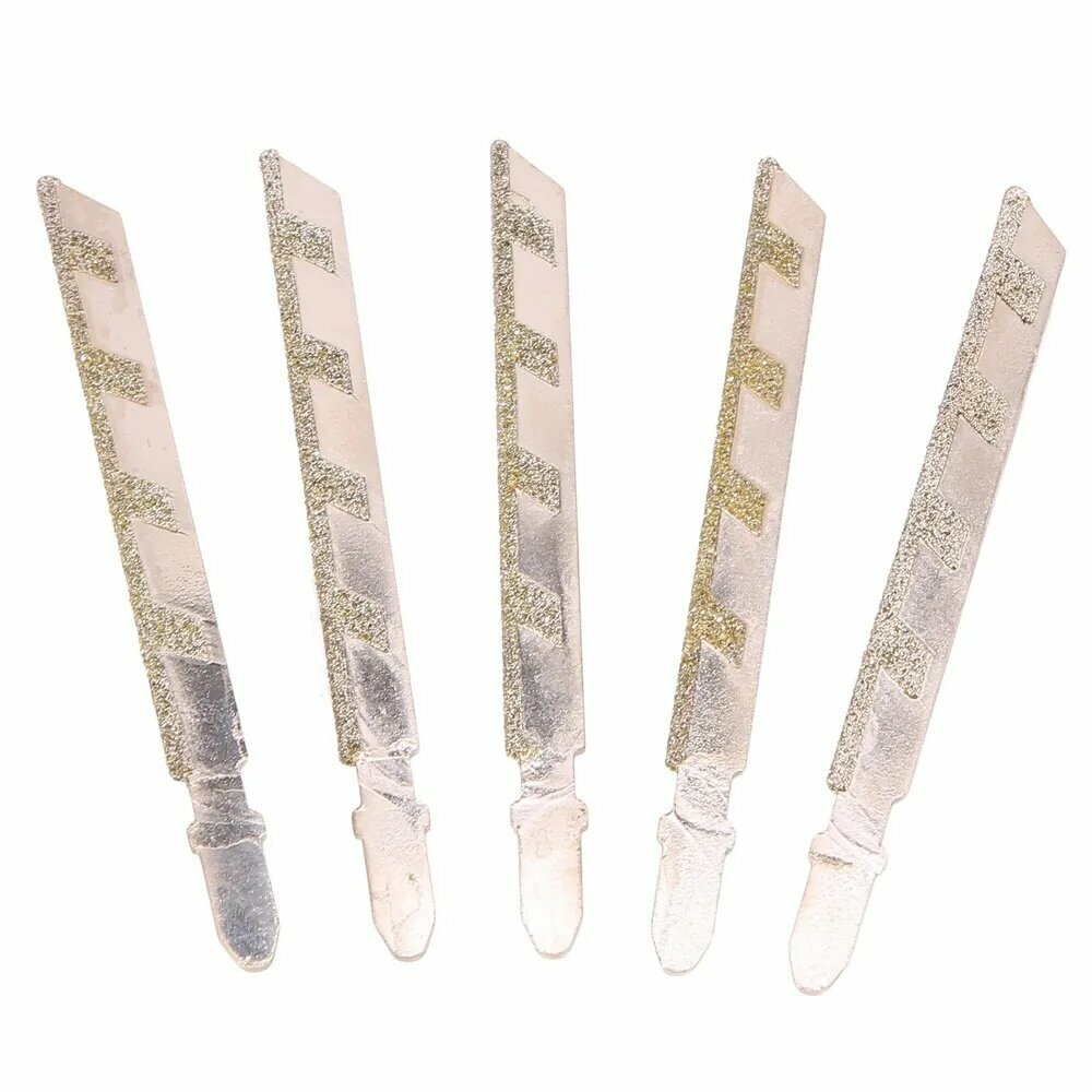 5 шт, 101 мм, 4дюймовые лезвия с Тобразным хвостовиком, набор лобзиковых пил с алмазным покрытием, каменная кладка, гранитная плитка, резка электроинструментов, аксессуары