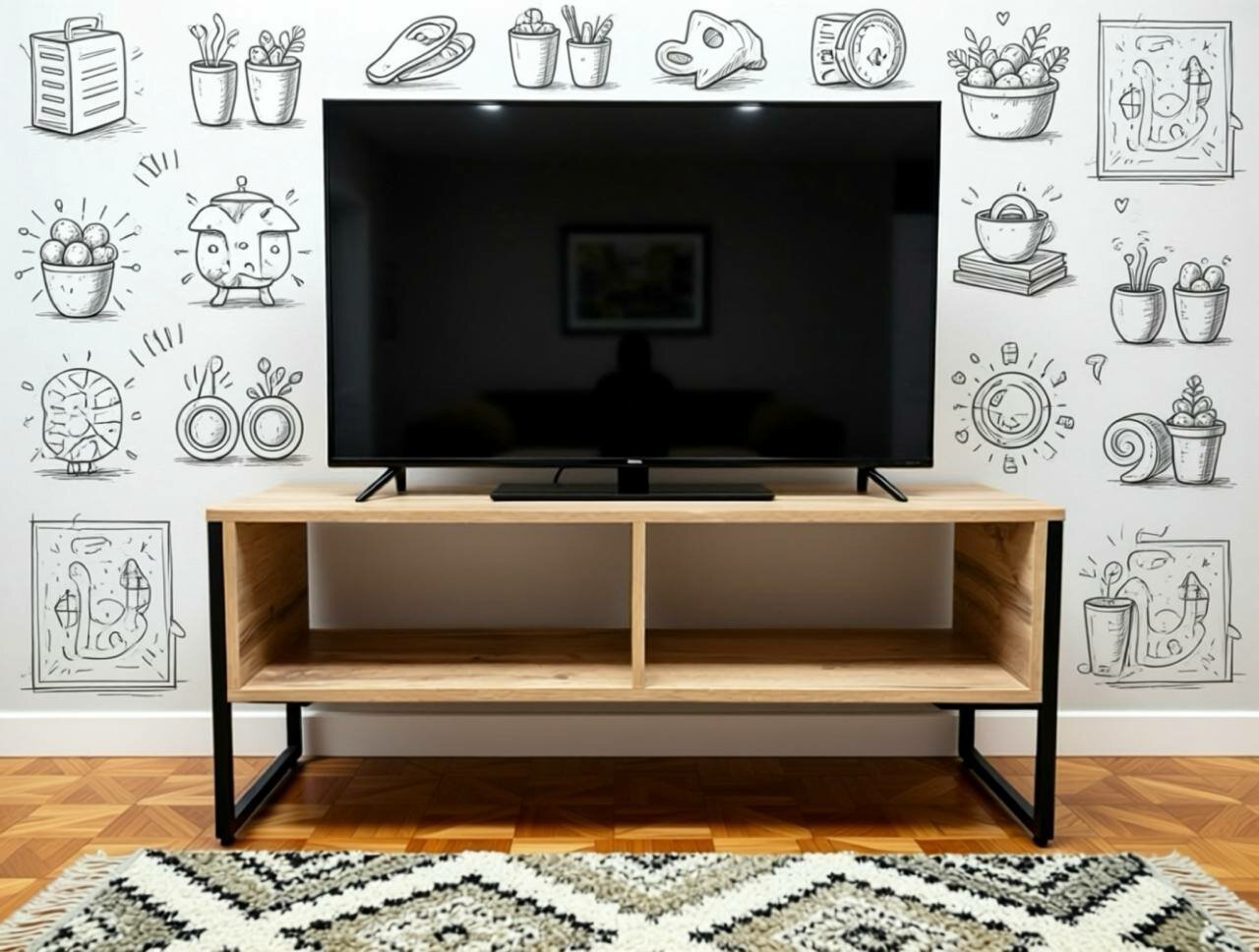 Тумба под телевизор в лофт стиле